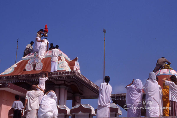 Stupika installation at Amritapuri - Amma, Mata Amritanandamayi Devi